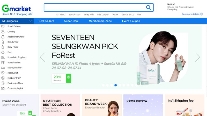 Top list 10+ trang thương mại điện tử Hàn Quốc uy tín 2024